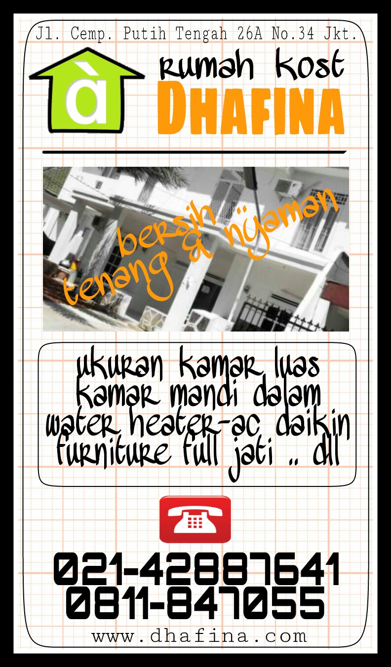 Contoh Brosur Rumah Kost