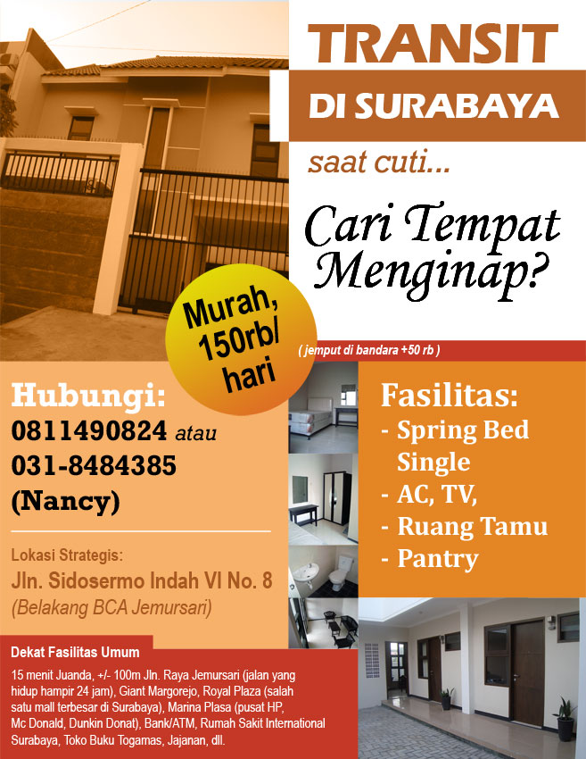 Contoh Brosur Rumah Kost